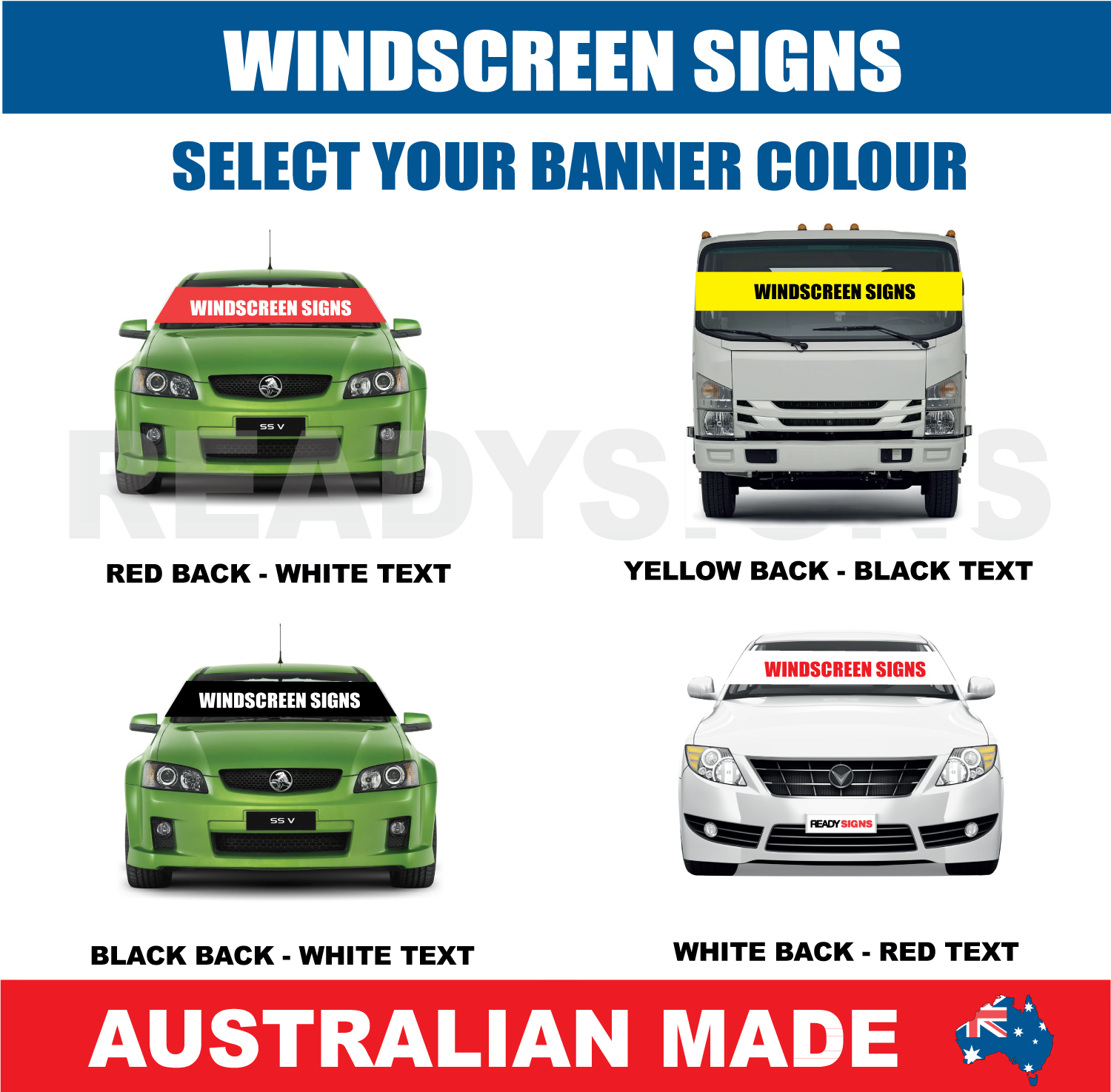 Windscreen Banner - WB001 - FOR SALE