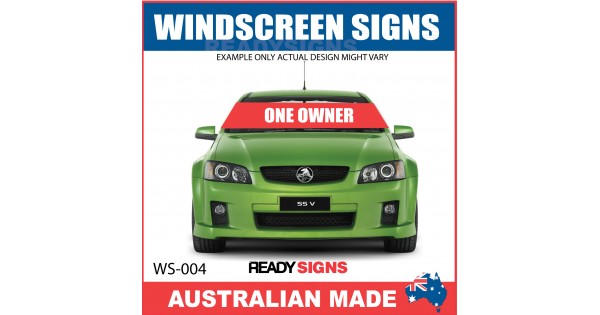 Windscreen Banner - WB004 - ONE OWNER