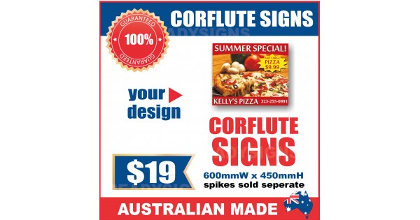 Corflute Sign 600mmW x 450mmH